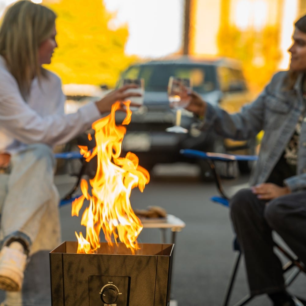 Live Outdoor Firestorm Series I Propane Fire Pit - Patio Fever